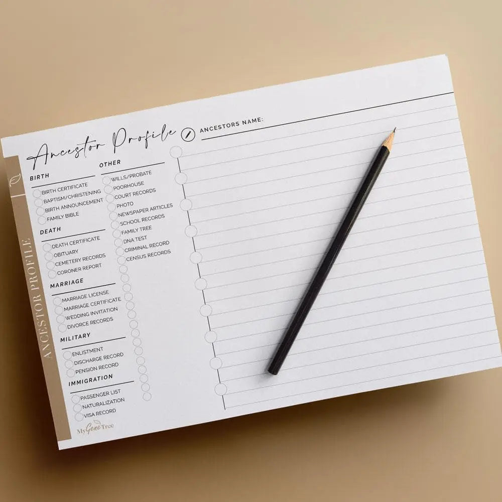 Scribble Sheets Get it now - MyGeneTree