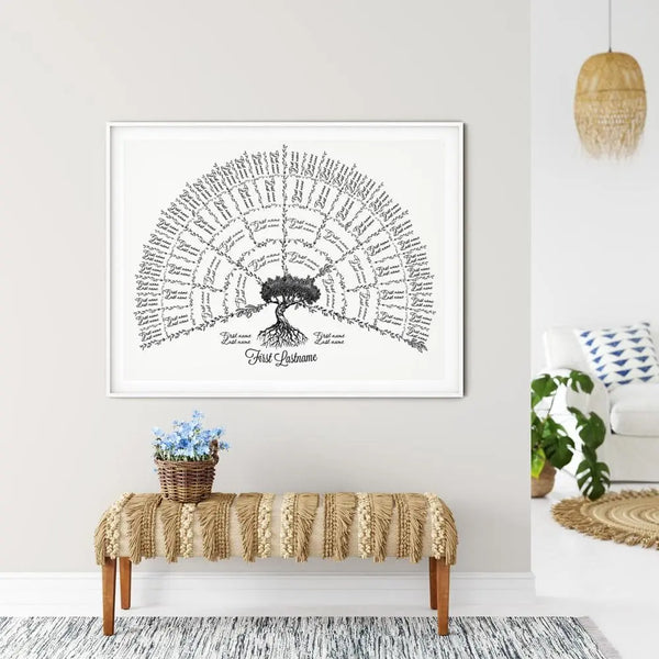 Traditional Olive Family Tree with Children customized - MyGeneTree